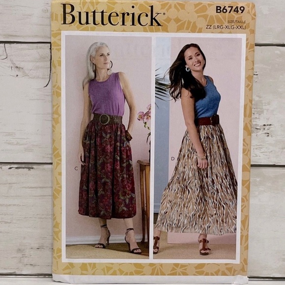 Butterick | Skirts | 5 For 25 Butterick B6749 Sewing Patterns Plus Size ...